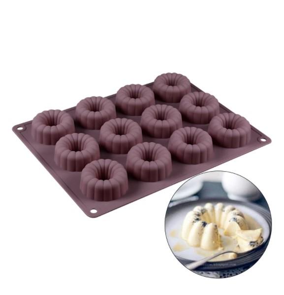 Mini Sockerkakor Munkar 12 st Silikonform | Mousseform - BakeCake