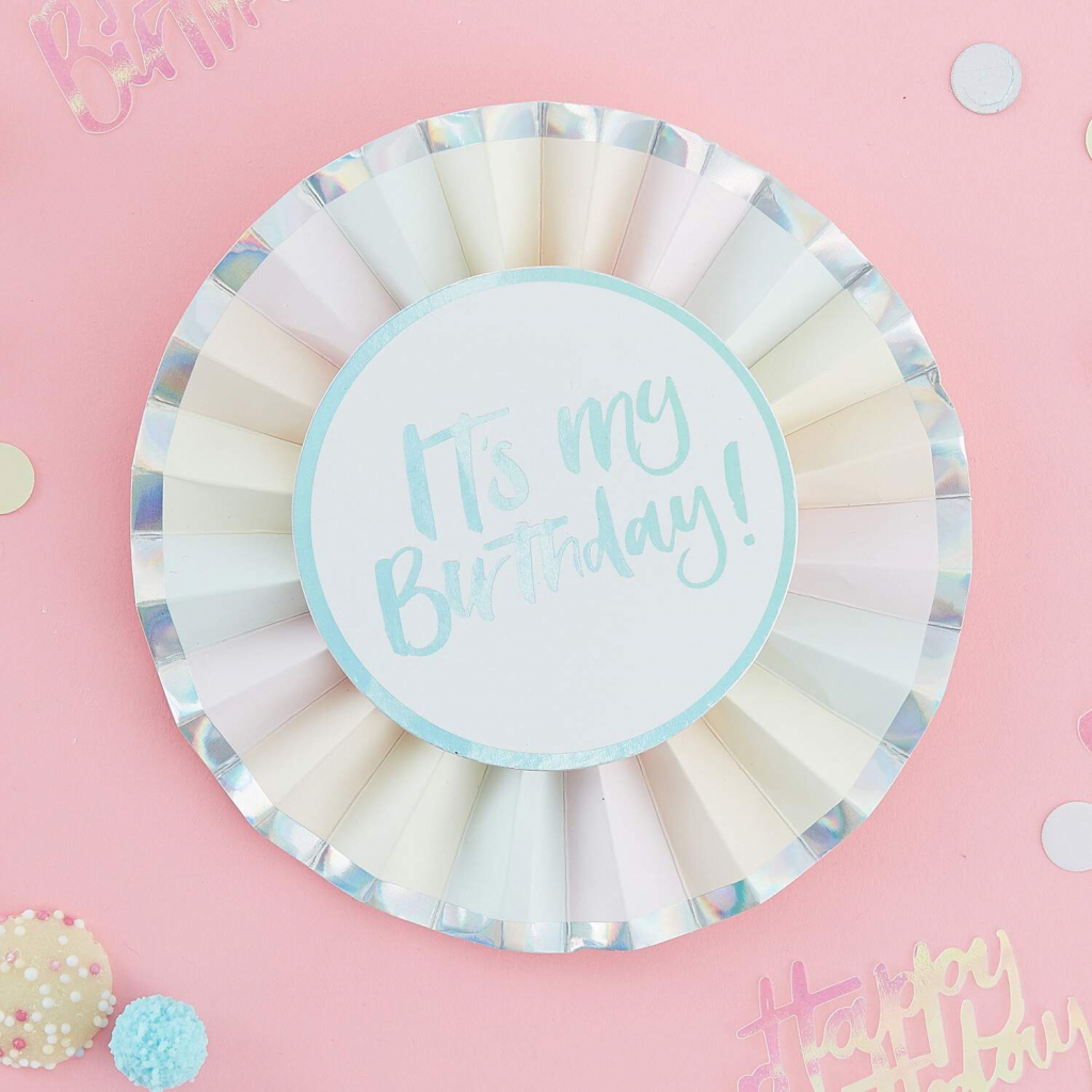 Birthday Badge Kalas Pin - Pastel party - BakeCake
