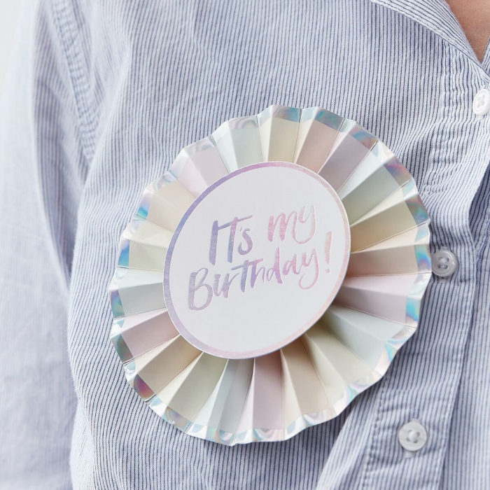 Birthday Badge Kalas Pin - Pastel party - BakeCake