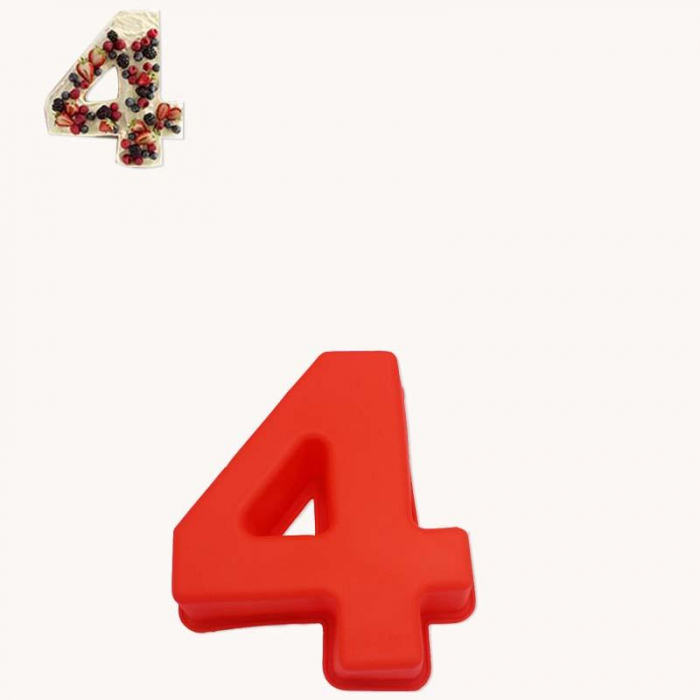 Siffran 4 Siffertårta Sifferform - BakeCake