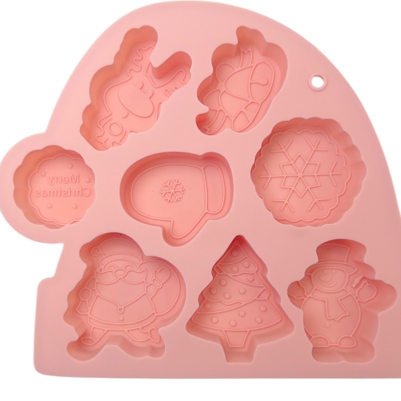 Silikon Julform – Festliga Figurer med Tomte, Ren, Snögubbe, Julgran ...